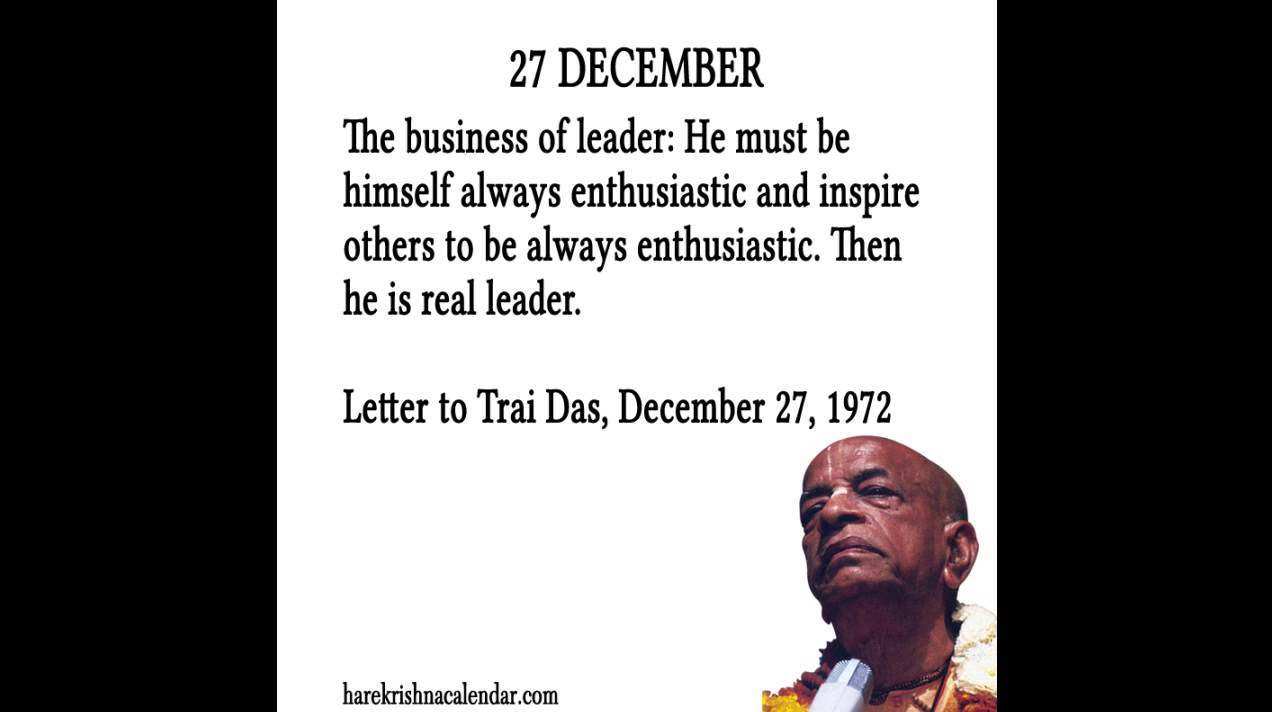 Quote of the day (December 27) by Srila Prabhupada - HARE KRSNA TV LIVE ...