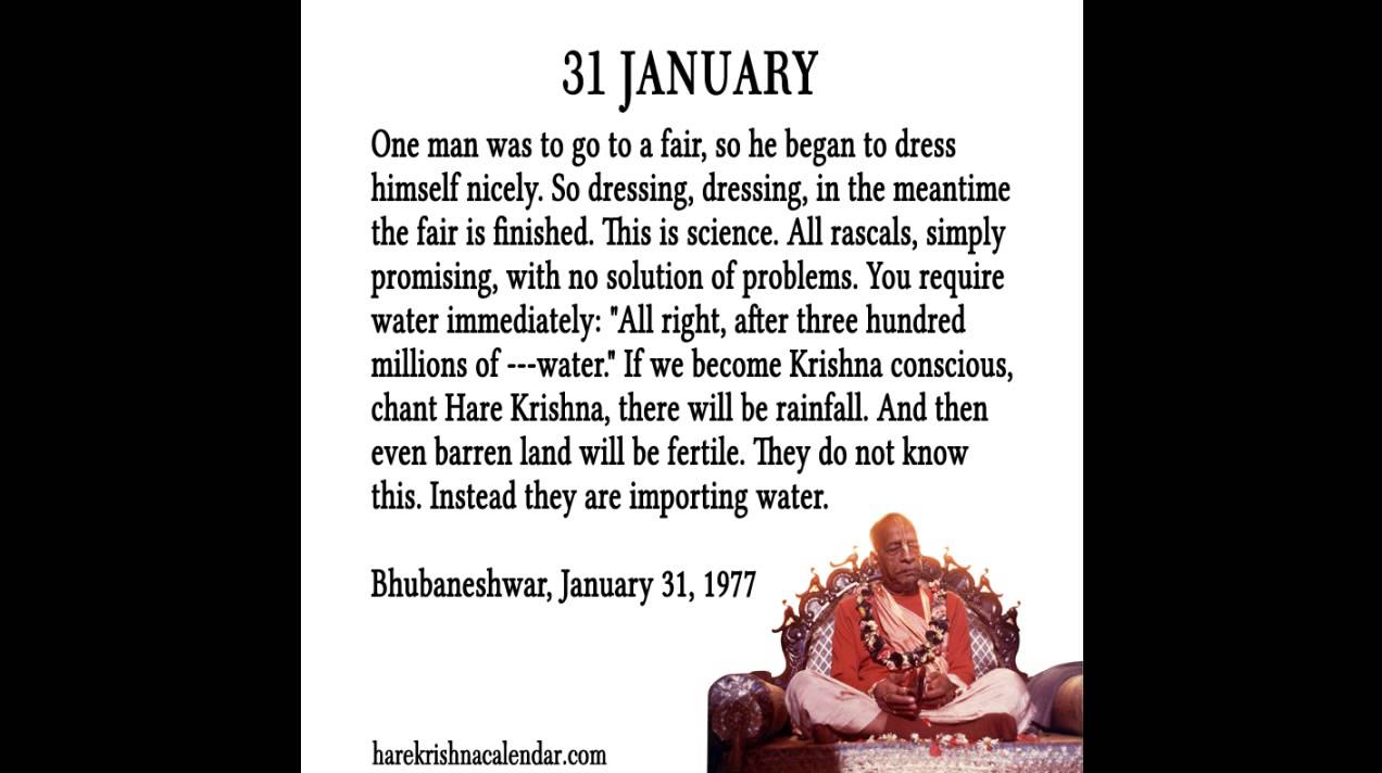 Quote of the day (January 31) by Srila Prabhupada - HARE KRSNA TV LIVE ...